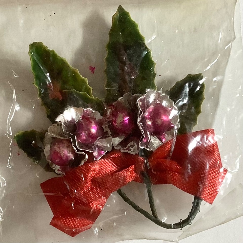 Vintage c.1950s Christmas Mercury Glass Package Ties Japan | eBay UK