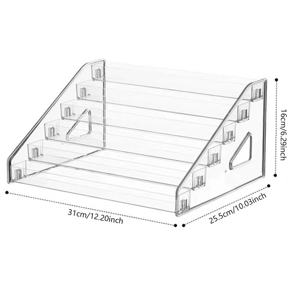 Card Display Rack 3-7 Tiers Clear Acrylic Sticker Stand for Vendors ...