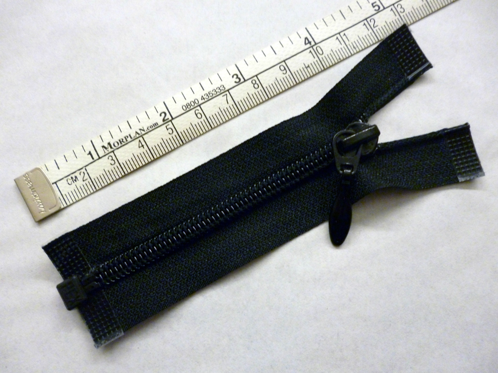 Zip, Zipper, Medium,Open End, Nylon,Black Teardrop Puller, UK Made, 3 ...