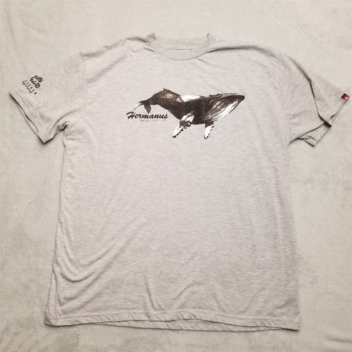 Quiksilver Shirt Mens Large Gray Classic Fit Hermanus Whale Surf Casual ...