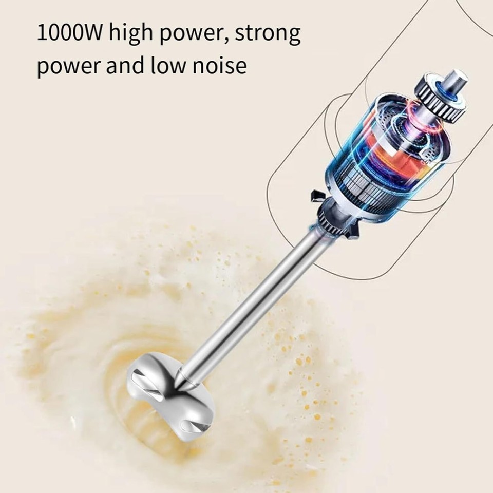 1000W 5 Speed 4 In 1 Immersion Electric Hand Blender Stick Chopper ...