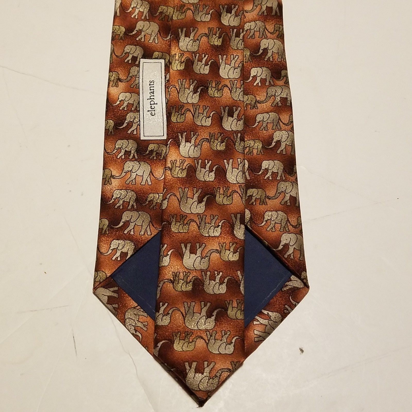 Ties to Nature Elephants 100% Imported Silk Neck Tie … - Gem