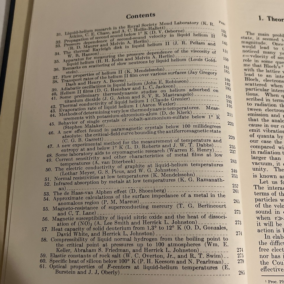 Low Temperature Physics Text Book 1952 National Bureau of Standards ...