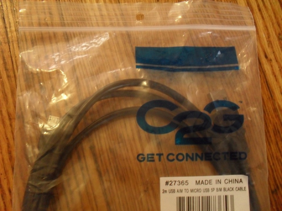 C2G 2m USB 2.0 A Male to Micro-USB B Male Cable (6.5ft) 27365 Black | eBay