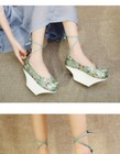 Women's Ancient Hanfu Shoes Chinese Ming Costume High Heels Embroidered ...
