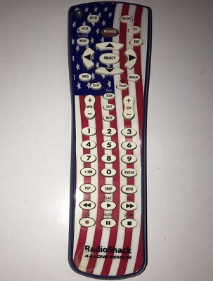 Radio Shack 4 in 1 Remote Universal USA Flag Red White Blue 15-212 | eBay