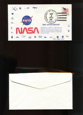 NASA 20TH ANNIV COVER WITH **SCARCE GODDARD SP FLT CTR HANDSTAMP** CCL ...