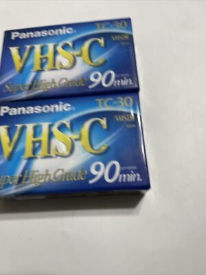 2 Packs Panasonic VHS-C TC-30 Super High Grade 90 Minute Camcorder ...
