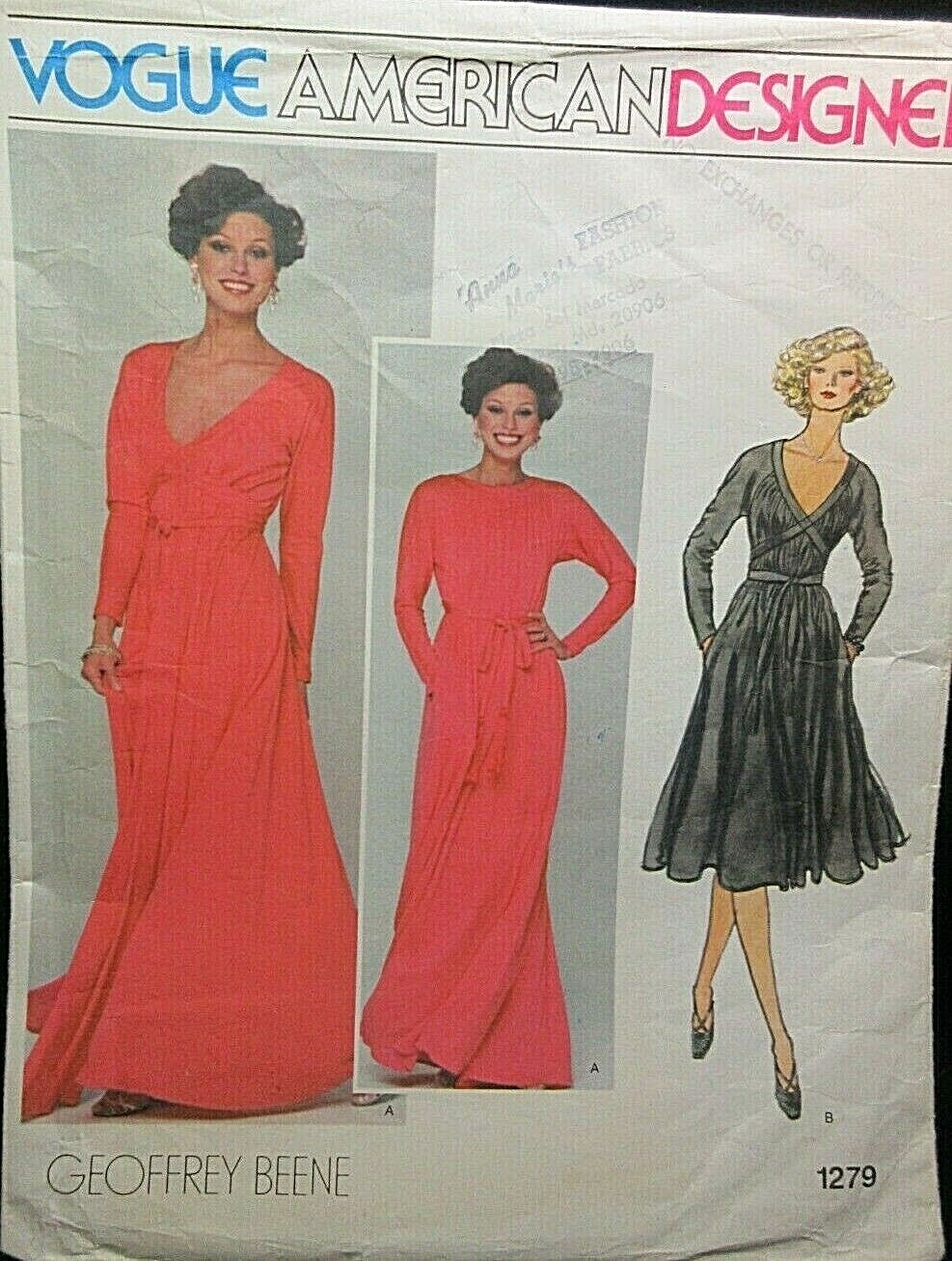 Vogue American Designer Pattern 1279 Geoffrey Beene Size-10 | eBay