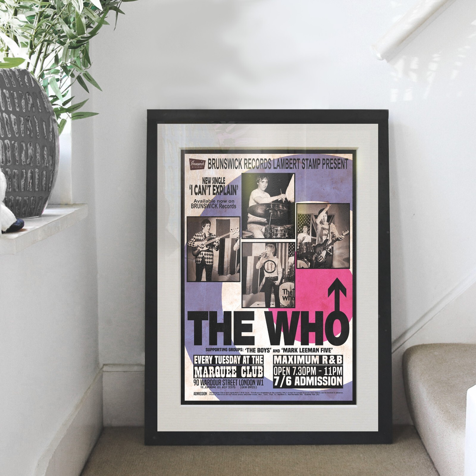 The Who 1965 Marquee Concert Poster Five Print or Three Framed Options ...