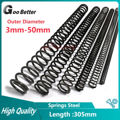 Black Compression Spring 0.3-6mm Wire Diameter 305mm Length Small ...
