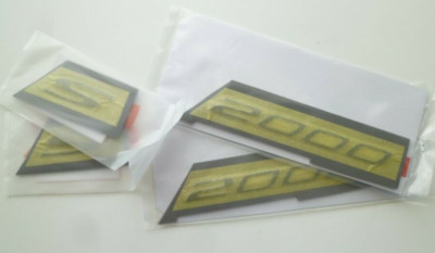 Honda S2000 2000 - 2009 CR Black Emblems Emblem S+2000 LH RH x2 Genuine ...
