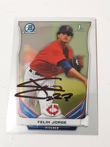 Felix Jorge Minnesota Twins 2014 Bowman Chrome Autograph Card #BCP96 ...