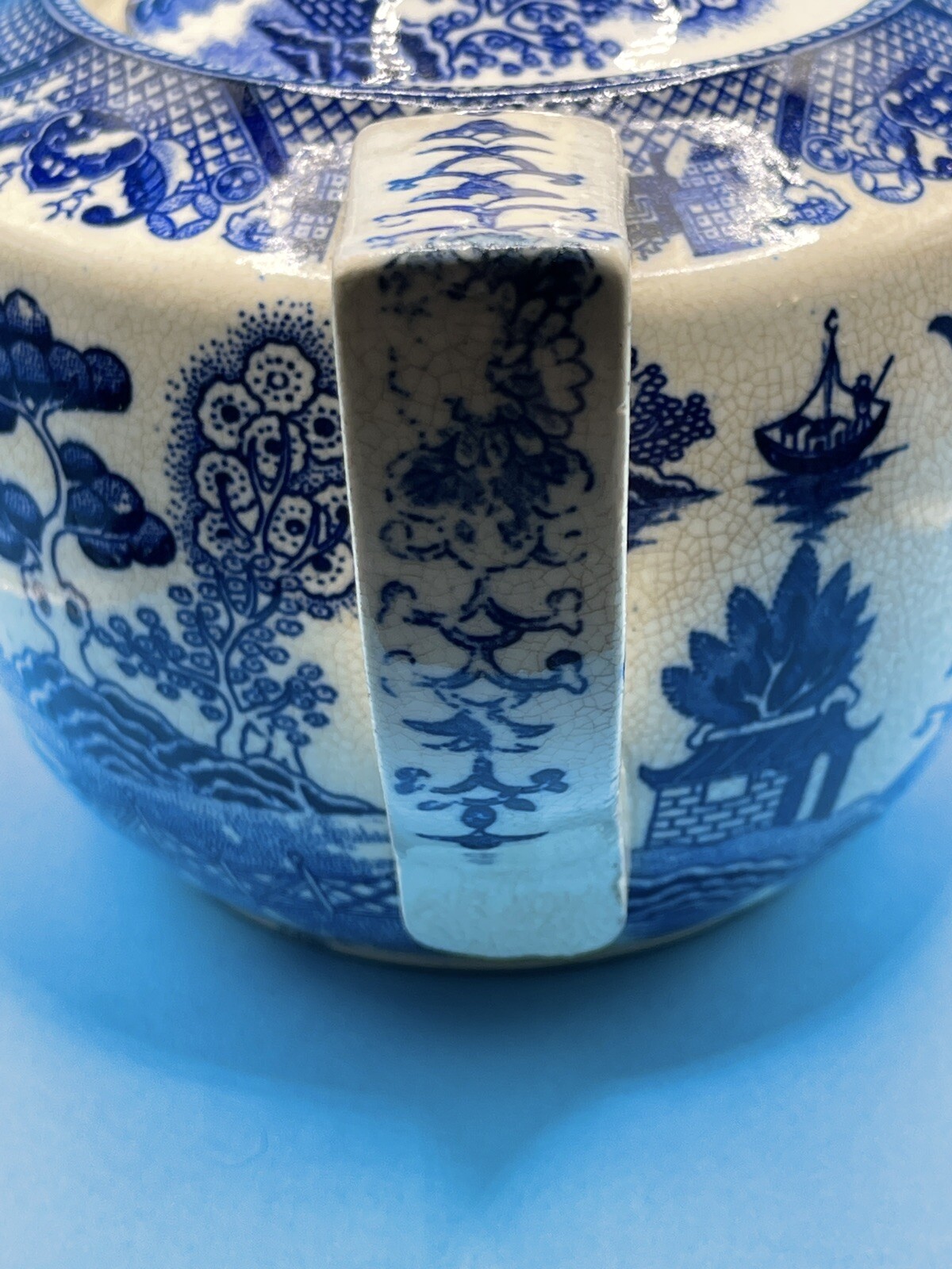 Vintage Moriyama Japan Blue Willow Teapot | Crazed Ceramic | Collector ...