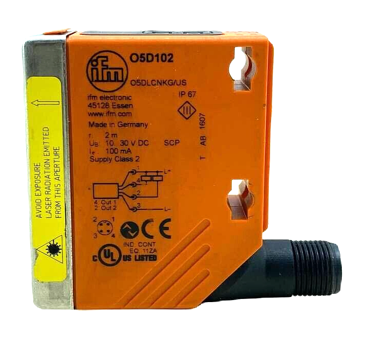 IFM ELECTRONIC O5D102 O5DLCNKG/US PHOTOELCTRIC DISTANCE SENSOR (GERMANY ...