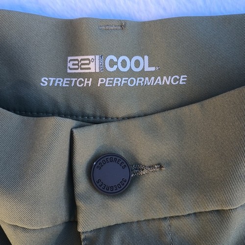 32 DEGREES COOL Mens Performance Stretch Shorts Olive Size 32 Chino | eBay