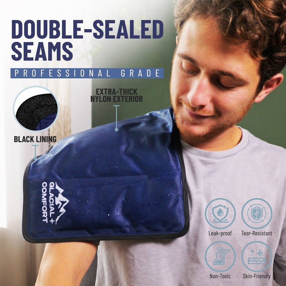 Gel Ice Pack for Back Pain Reusable Cold Pads Flex Technology 15" x 11 ...