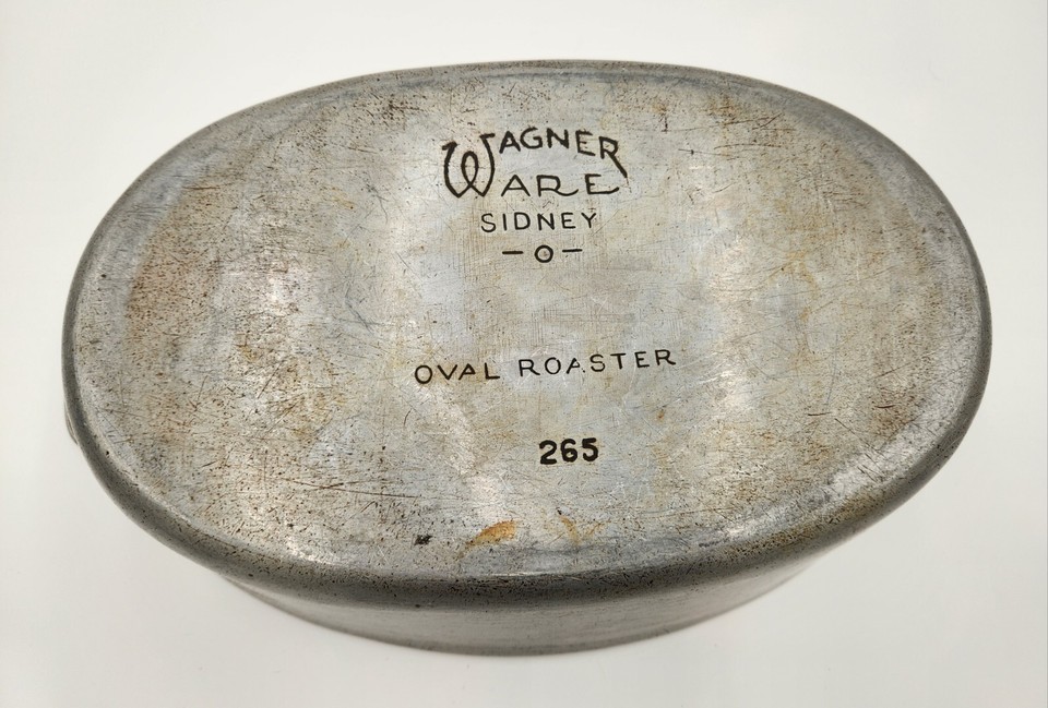 Vintage Wagner Ware # 5 265 Oval Drip Drop Roaster, W/ Lid And Trivet ...