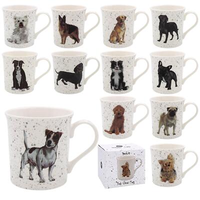 Printed Dog Breed Mugs Canine Pet Lovers Fine China Tea Coffee Cup ...