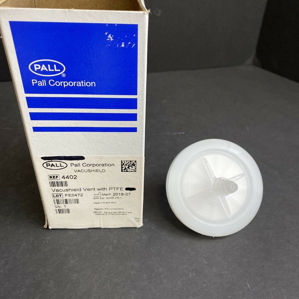 Pall Vent Filter Vacushield 0.2 um Pore 50 mm Hose Barb Box of 3 ...