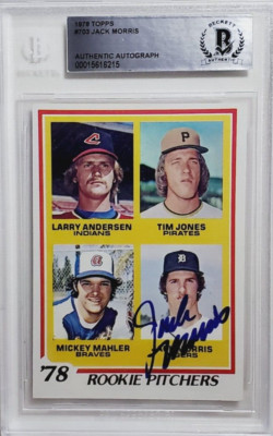 1978 Topps #703 Jack Morris Signed Rookie Card Autograph RC Auto BGS ...