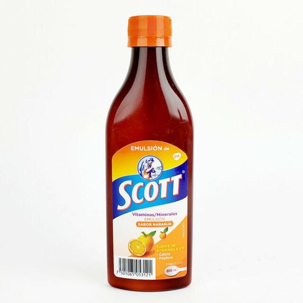 GSK Scott Emulsion Multivitamin Cod Liver Oil, Orange - 200ml for sale ...