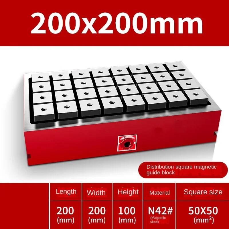 Large Square Disk Powerful Permanent Magnet Magnet CNC Milling Machine ...