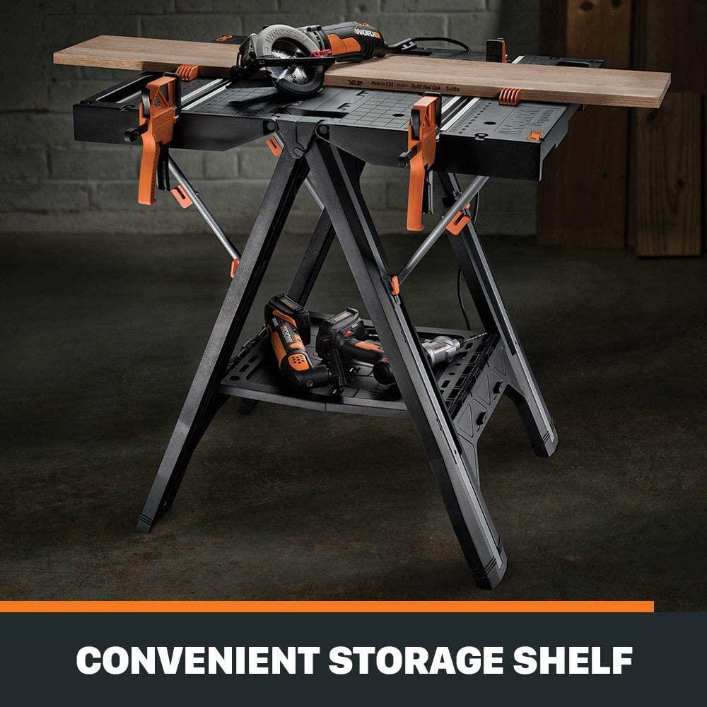 WORX Pegasus Multi-Function Work Table and Sawhorse with Quick Clamps ...