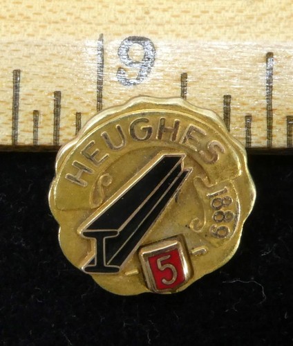 Vintage Heughes 5 Yr Pin Iron Steel Contractor Rochester New York 10K ...