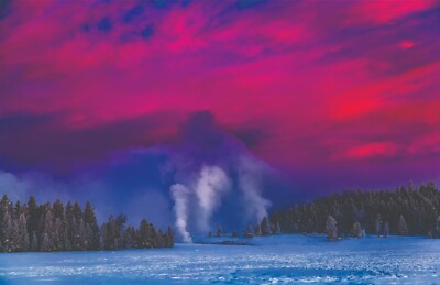 Geyser Yellowstone National Park Color Poster/Print High Quality | eBay