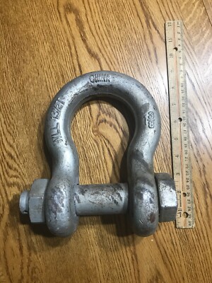 Huge Shackle / Clevis - 13-1/2 ton WLL, 1 3/8" Dia. Pin. Weighs Almost ...