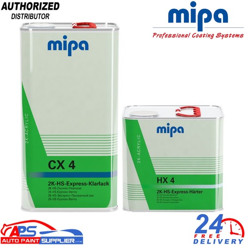 MIPA CX4 Express 2K Clearcoat 7.5L – High Gloss Lacquer Kit with HX4 ...