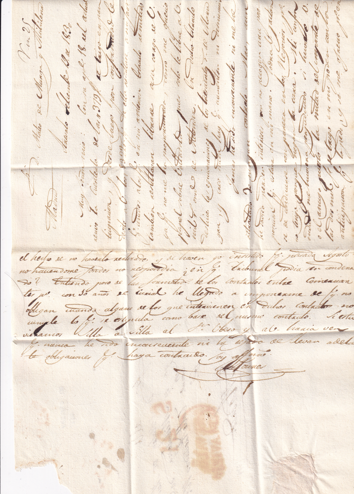 Spain 1830 complete letter from Arevalo (Castilla la Vieja) to Madrid ...