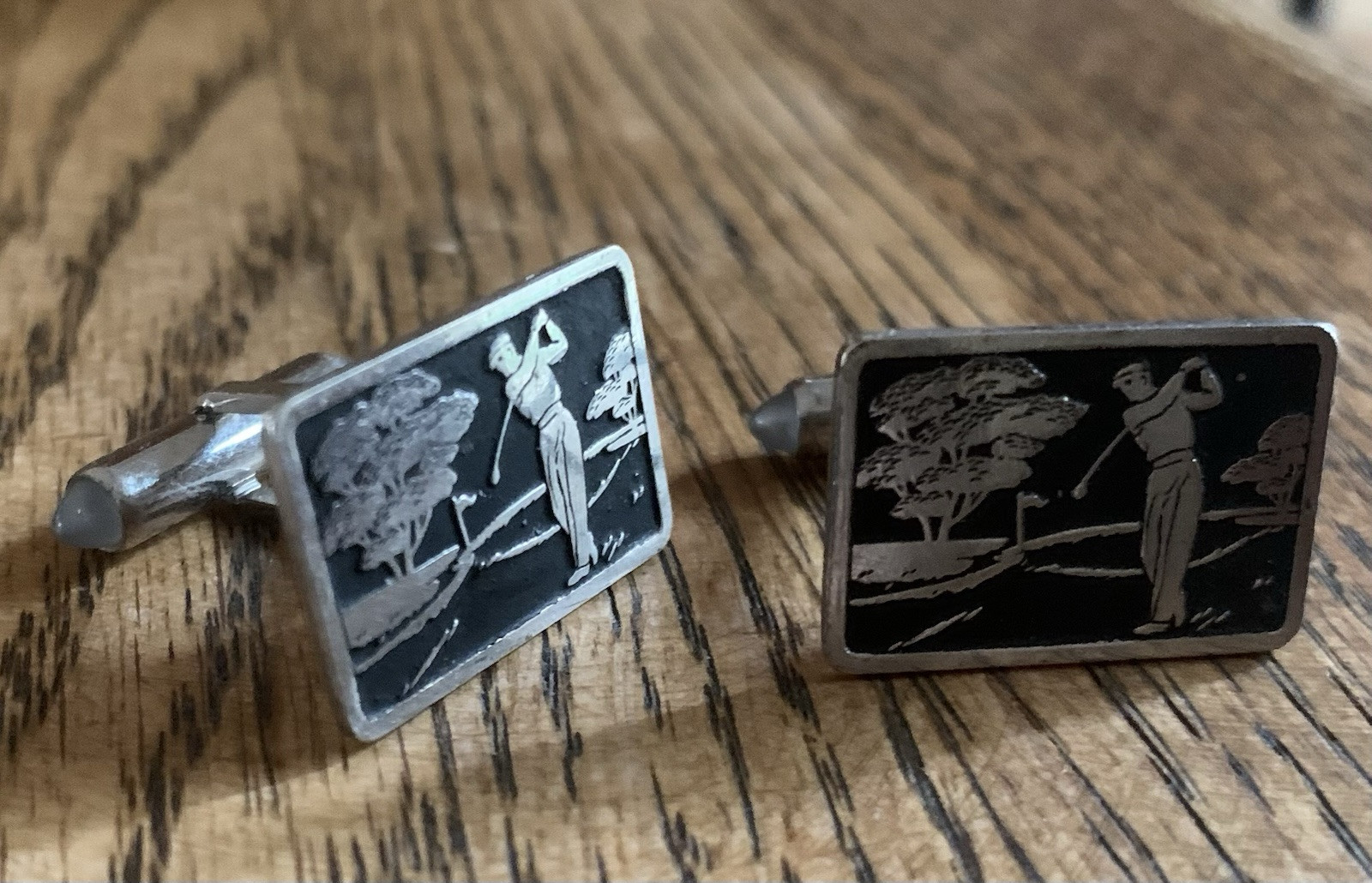 Cufflinks Golf by Krementz Golfer Swing Cuff Links Si… - Gem