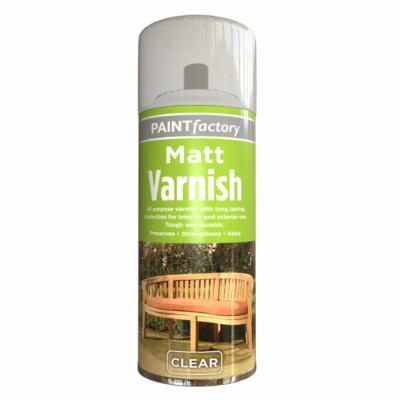 CLEAR MATT VARNISH SPRAY CAN INTERIOR EXTERIOR AEROSOL SPRAY VARNISH ...