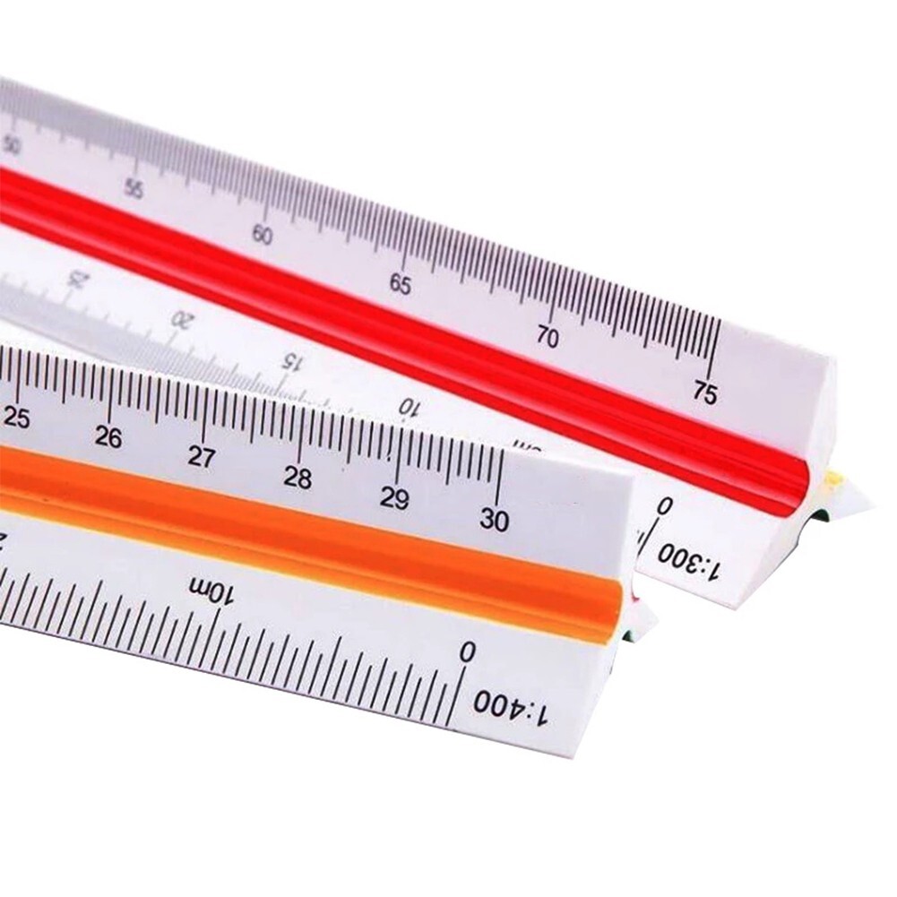 Color Coded Side Triangular Metric Scale Ruler for Accurate Technical ...