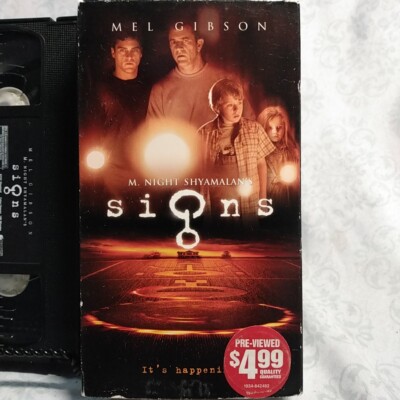 Signs VHS 2002 Mel Gibson Rory Culkin SWB Combined Shipping ...