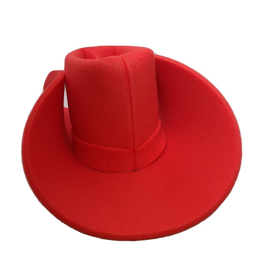 FOAM COWBOY WESTERN big OVERSIZED COSTUME HAT red STAR RED 24" | eBay