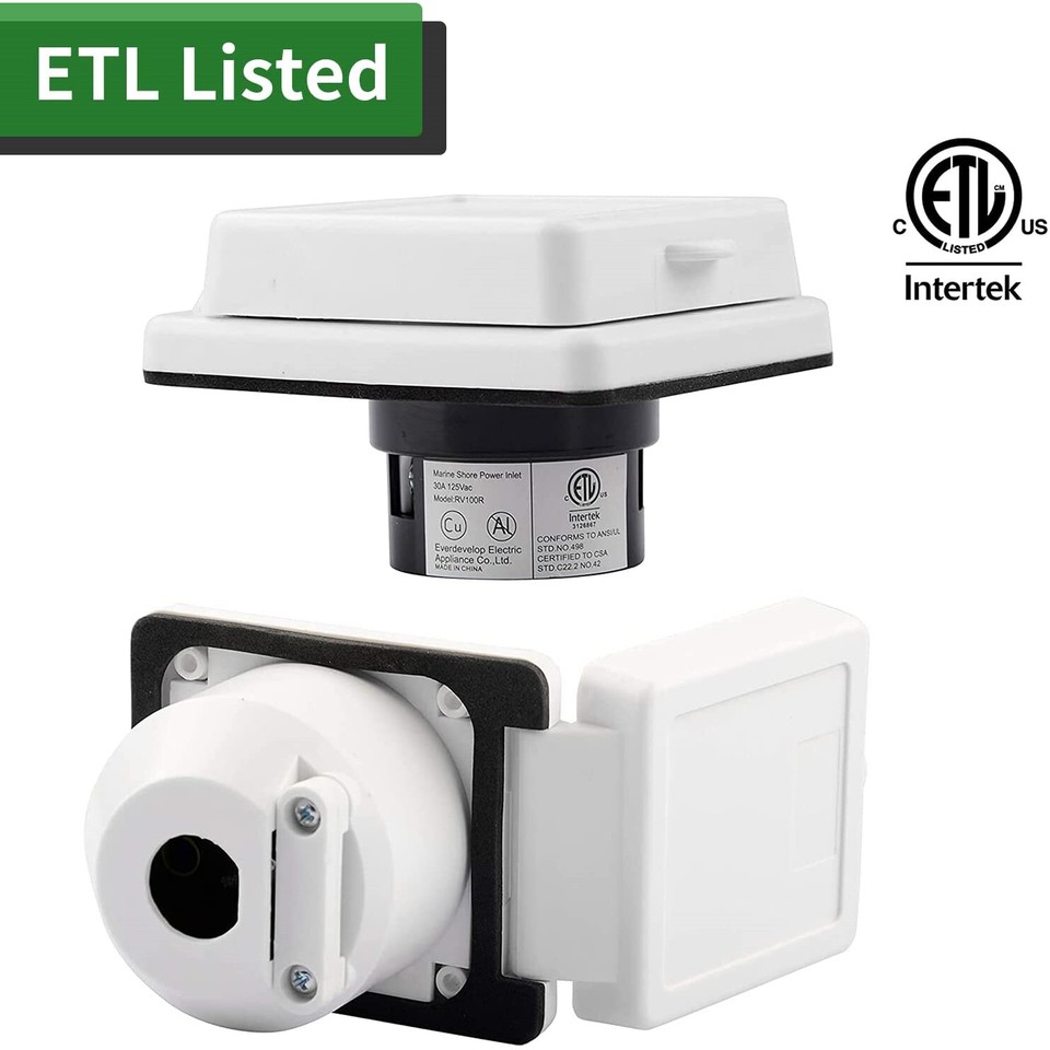 RV Power Twist Lock Plug Inlet 30 AMP Male Inlet Plug Connector ...