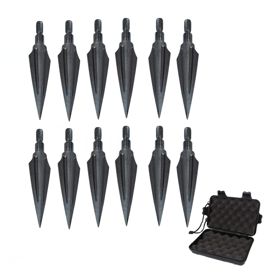 12PCS Classic 150gr Field Broadheads Tips Blood trough Arrow Points ...