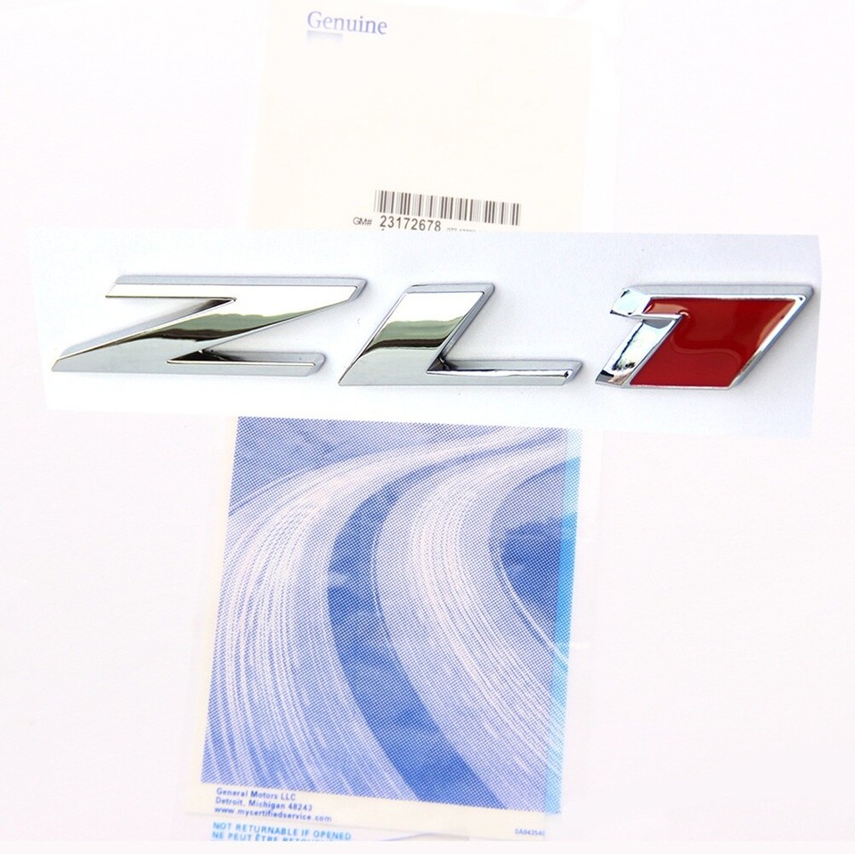 1x Genuine GM Camaro "ZL1" emblem badge fits letter Rear Side Door ...