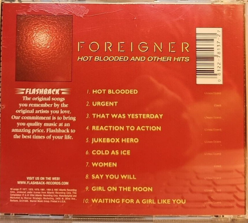 Hot Blooded and Other Hits by Foreigner (CD) - 18 - 81227813727| eBay