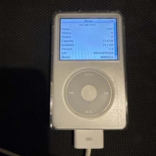 Apple - iPod Video (Model: A1136) - 30 GB - White (working) | eBay