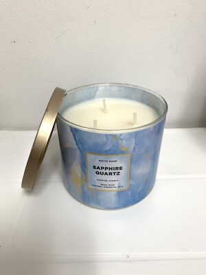 Bath & Body Works SAPPHIRE QUARTZ 3 Wick Candle 14.5 oz W/ Essential ...