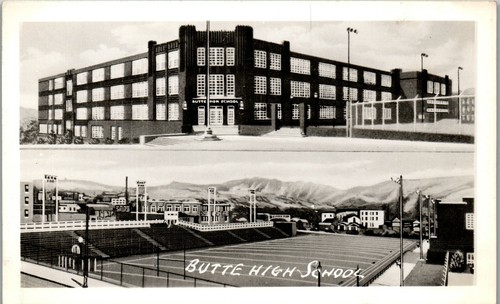 Butte MT. Butte High School1940s era RPPC Vintage Postcard UU1 | eBay