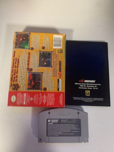 Doom 64 Nintendo 64 N64 Box & Game Cartridge, Box And Manual MIDWAY CIB ...