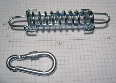 6 Stück Spannfeder Zugfeder für Sonnensegel, Zelt, Seilspanner ...