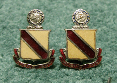 Pair Of Post WWII Theater Made 2nd Support Battalion CB DI DUI Pins ...