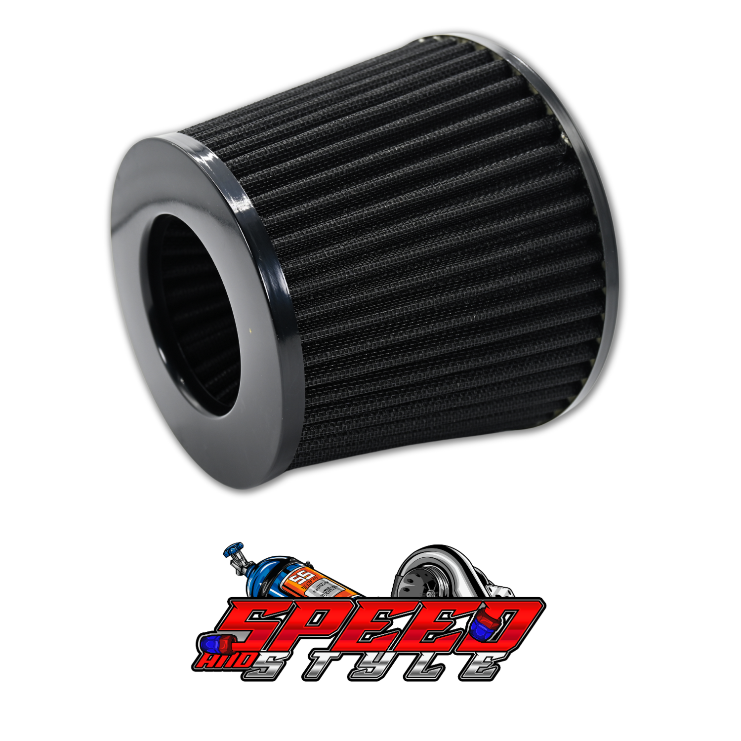 3" BLACK HIGH FLOW RACING WASHABLE / REUSABLE AIR FILTER FOR HYUNDAI ...