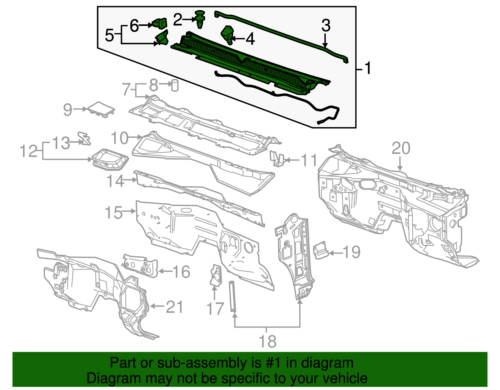 GM Black Air Inlet Grille Panel 23454604 | eBay